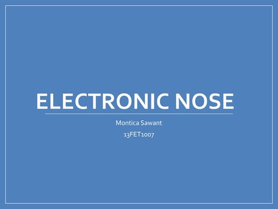 E nose | PPT