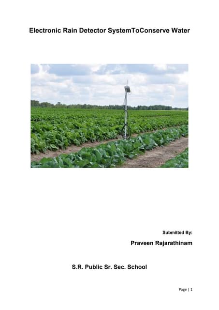 Project on soil moisture sensor | PPT