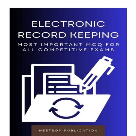 Electronic Record Keeping MCQ (Computer System Management Questions) | PDF