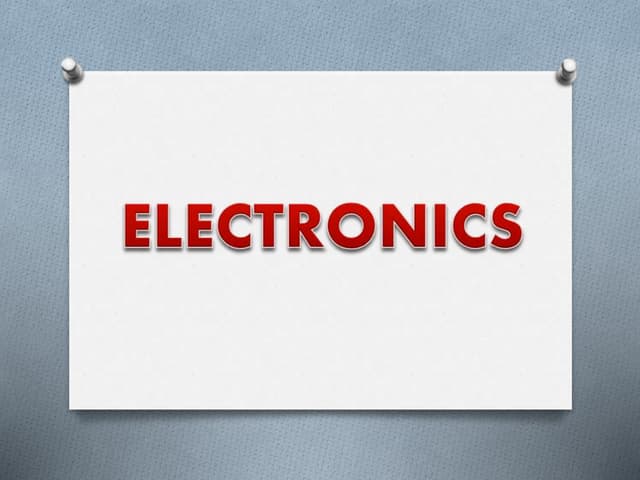 Basic tools and instruments in electronics | PPTX