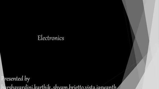 Basic electronics | PPT