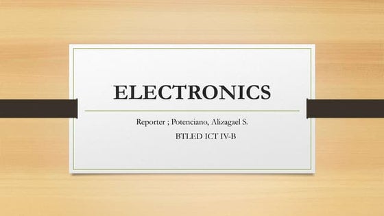Evolution of electronics | PPTX