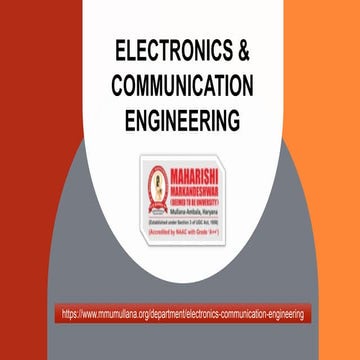 ELECTRONICS & COMMUNICATION ENGINEERING | PPTX