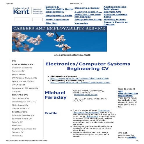 Electronics cv | PDF