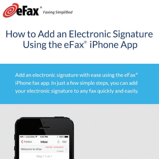 How to Add an Electronic Signature Using the eFax iPhone App | PDF