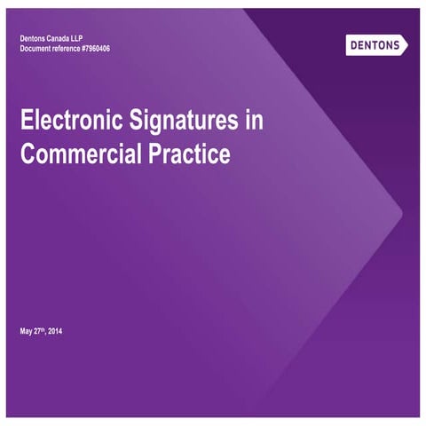 Electronic Signatures in Commercial Practice | PPTX