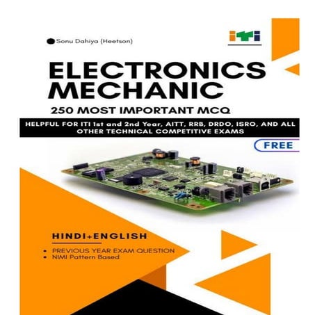 Electronics Mechanic Question Paper ITI 1st, 2nd Year MCQ Book Free | PDF