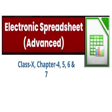 Electronic Spreadsheet for class-xii cbse | PPTX
