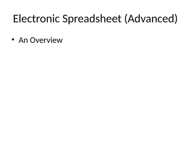 PPT_X_IT-402_Electronic Spreadsheet.pptx.pdf