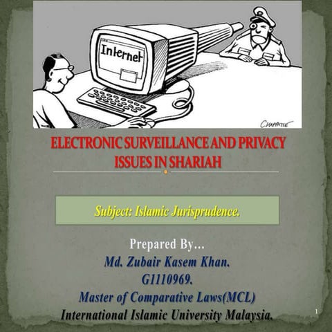 Electronic surveillance and privacy issues in shariah | PPTX