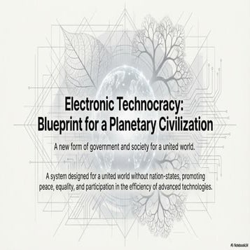 Electronic Technocracy - Blueprint for a Planetary Civilization based ...
