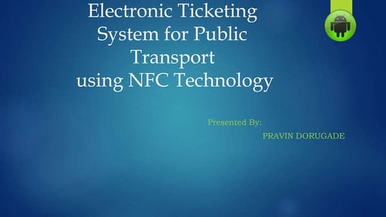 The Future of Public Transport Ticketing | PPT