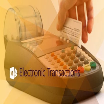 Electronic transactions 123 | PPT