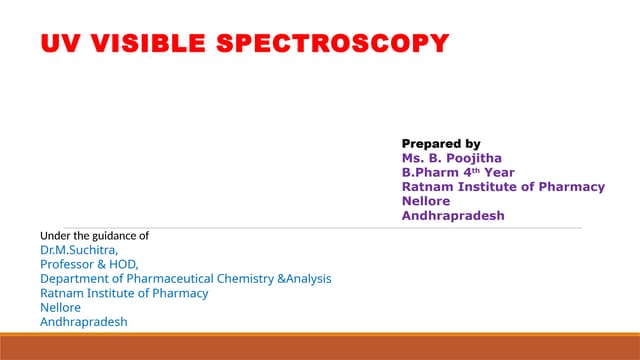 Solvents and solvent effect in UV - Vis Spectroscopy, By Dr. Umesh Kumar sharma and Susan Jacob ...