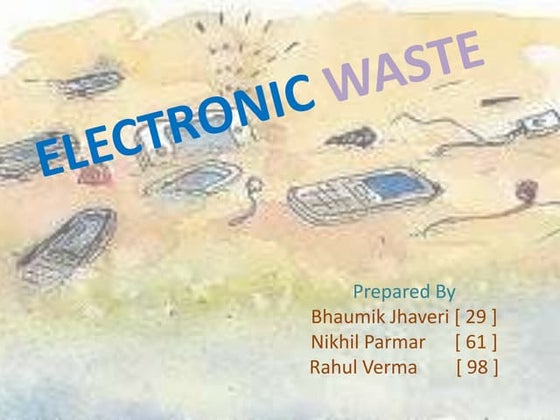 E waste management | PPTX | Environmental Services Industry | Industries