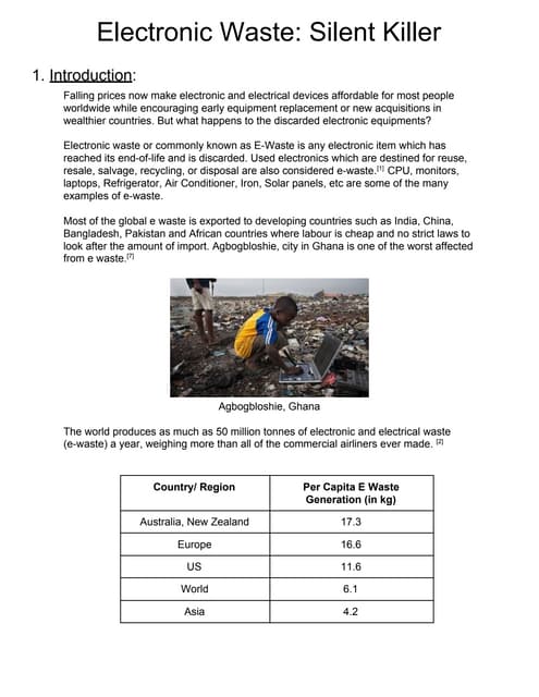 Presentation on E-waste Management or Electronic Waste Management | PPT