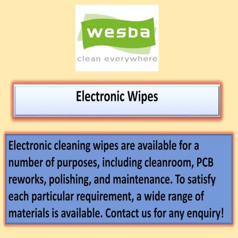 Electronic wipes | PPTX