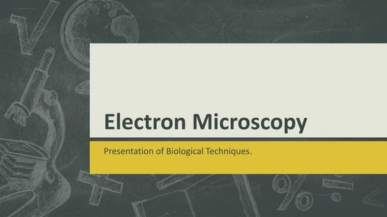 Scanning Electron Microscope (SEM) | PPT
