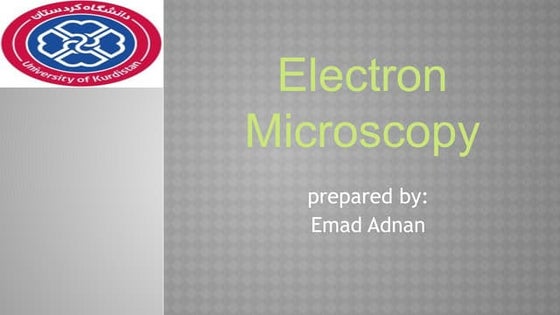 Electron microscope, principle and application | PPTX | Chemistry | Science