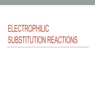 Electrophilic Substitution Reaction | PPTX