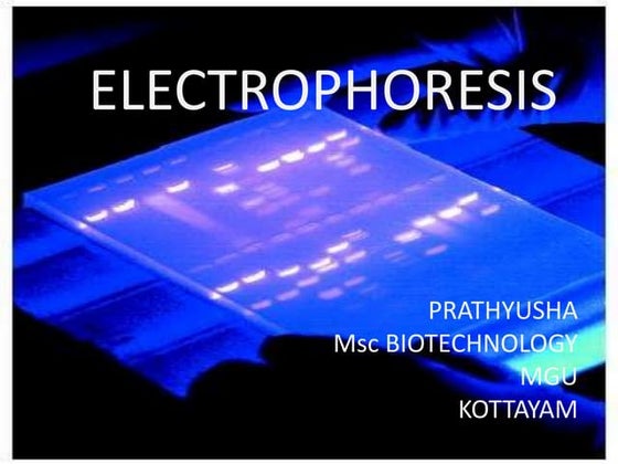 Electrophoresis, principle and types | PPT