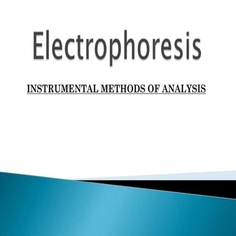 Electrophoresis & its types | PPTX