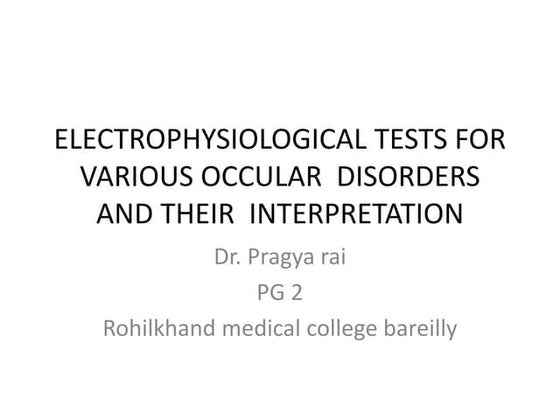 Electroretinogram (erg) | PPTX | Eye and Vision Conditions | Diseases ...