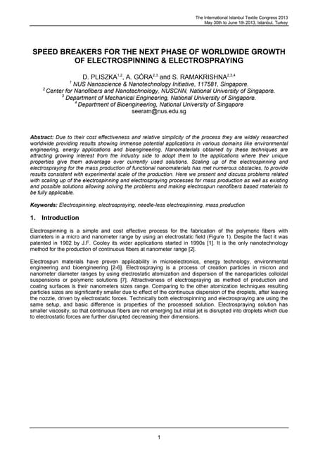Electrospinning | PPTX | Physics | Science