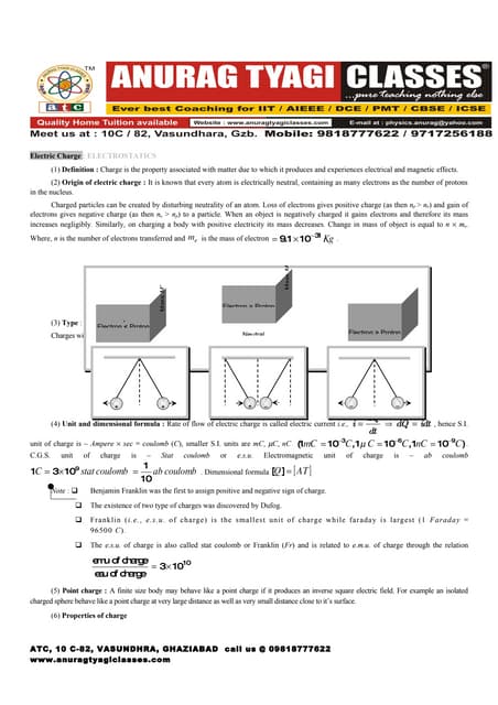 Electrostatics | PPTX