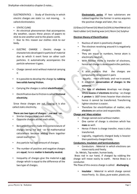 Electrostatics | PPTX