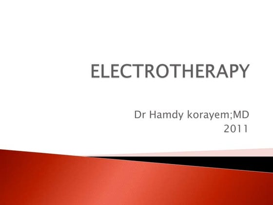 Electrotherapy | PPTX | First Aid | Injuries