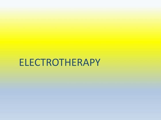 Low, Medium and High Frequency Current | PPTX | Physical Therapy | Wellness