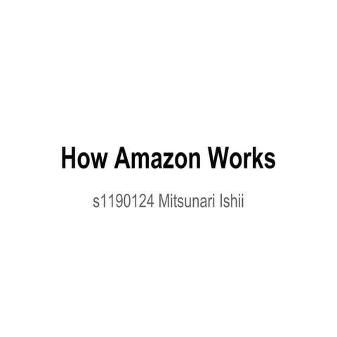 amazon history and work | PPTX