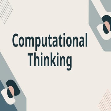 Computational thinking adalah sekumpulan keterampilan dan praktik yang ...