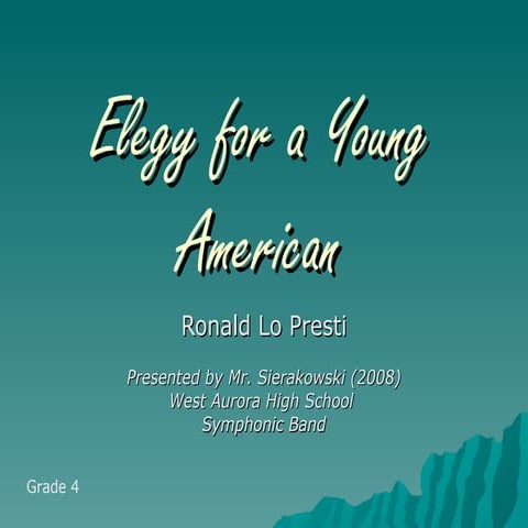 Elegy for a Young American | PPT