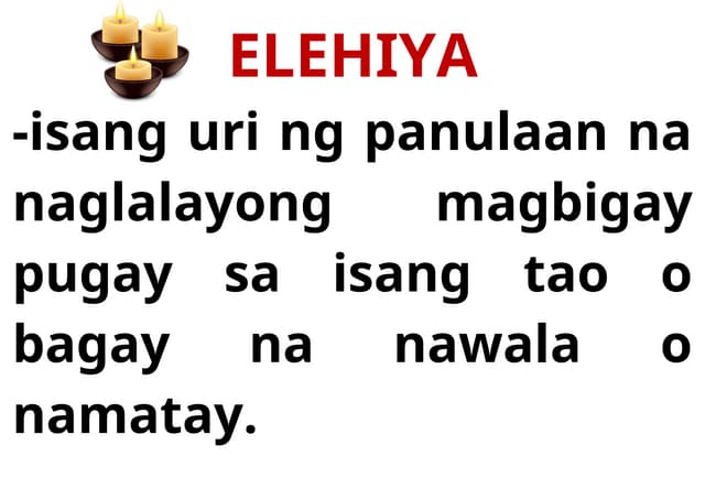 Filipino 9 Elemento ng Elehiya | PPTX