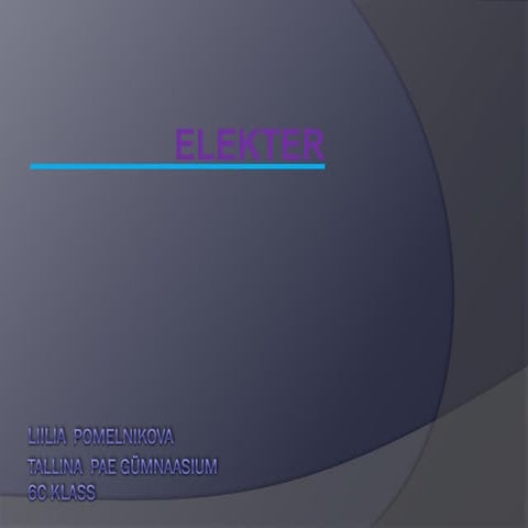 Elekter (2) | PPTX