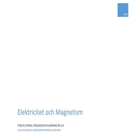 Elektricitet och magnetism LPP | PDF
