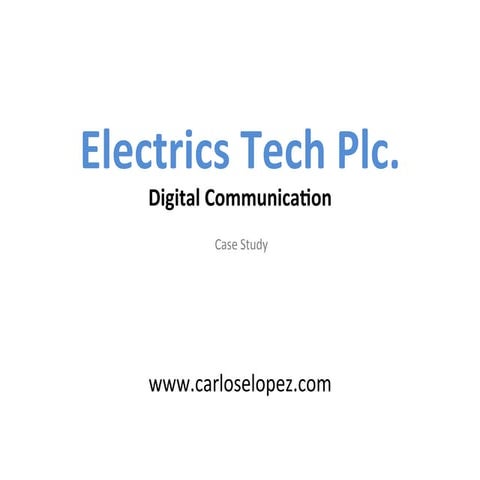 Electrics plc - Digital Communication | PPT