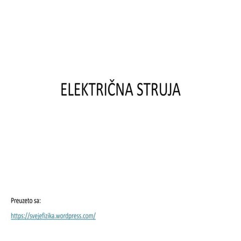 Električna struja | PPTX