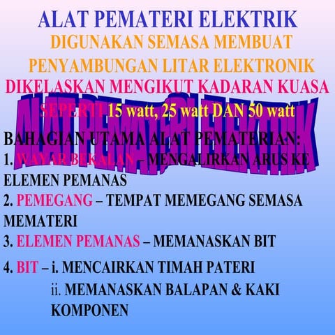 Elektronik pematerian | PPT