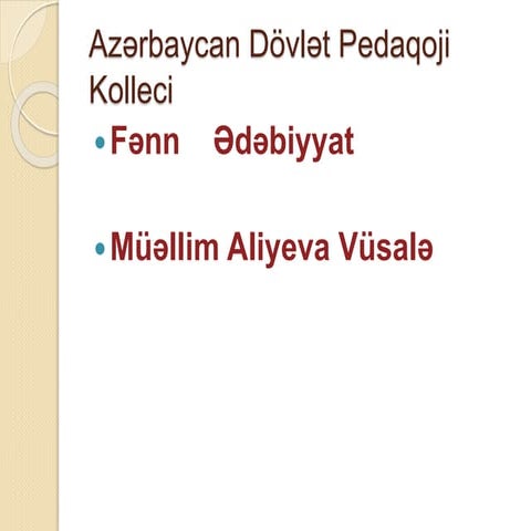 qedim dovr Azərbaycan ədəbiyyatı | PPTX