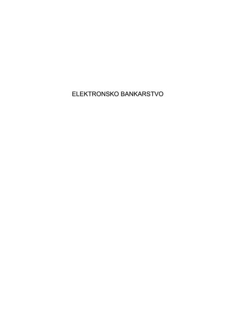 Elektronsko bankarstvo11 | PDF