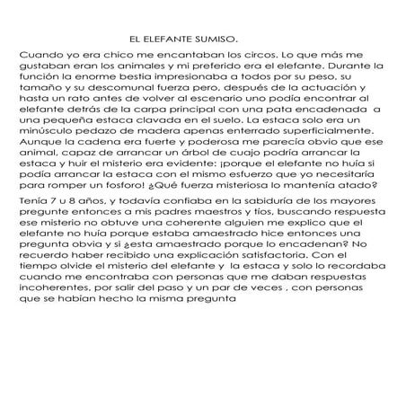 El elefante sumiso | PPSX