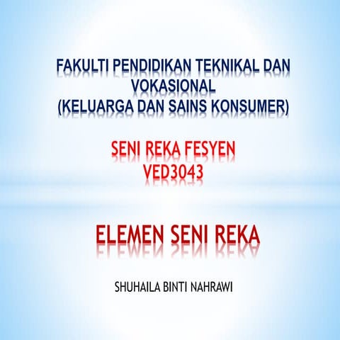 Elemen asas seni reka | PPTX