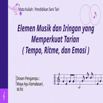 Elemen Musik dan Iringan yang Memperkuat Tarian Tempo, Ritme, dan Emosi ...
