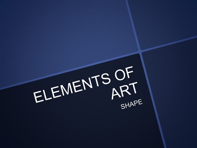 Element of Art - Shape 2 | PPTX
