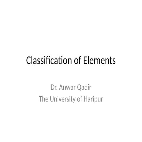 elemental classes.pptx in a geochemistry | PPT