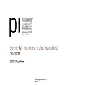ICH Q3D - Elemental impurities in pharmaceutical products | PDF