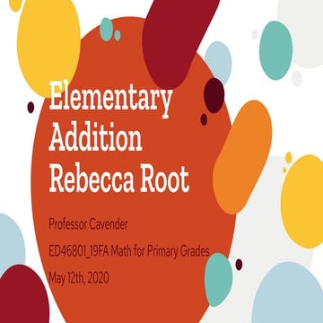 Elementary Addition Rebecca Root | PPT